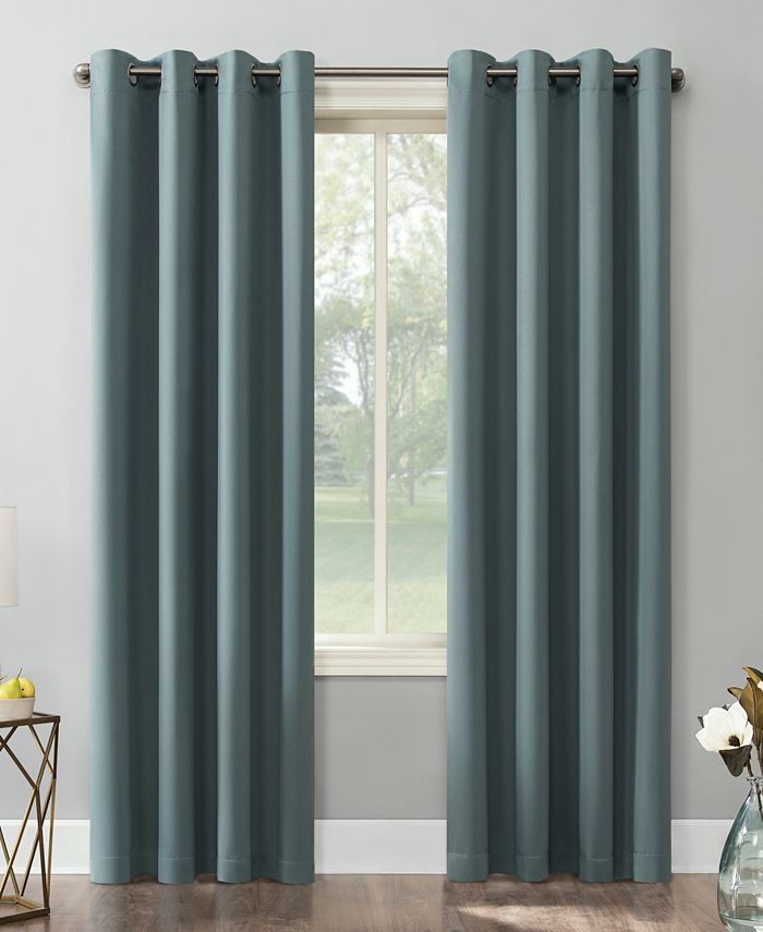 Sun Zero Saxon Blackout Grommet Curtain Panel, 54" x 63" - Macy's