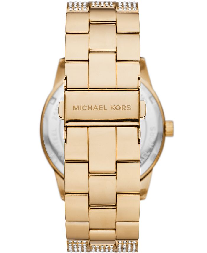 Michael Kors Women's Bradshaw Pave Glitz Gold-Tone Stainless Steel ...