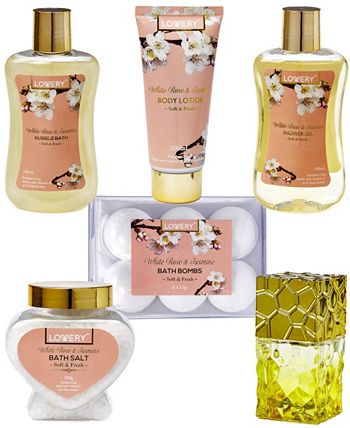 Lovery White Rose and Jasmine Body Care 13 Piece Gift Set - Macy's