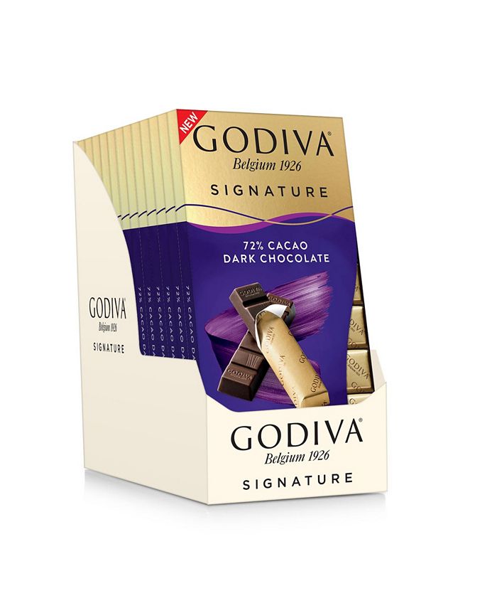 Godiva Set of 12, Signature Cacao Dark Chocolate Mini Bars - Macy's