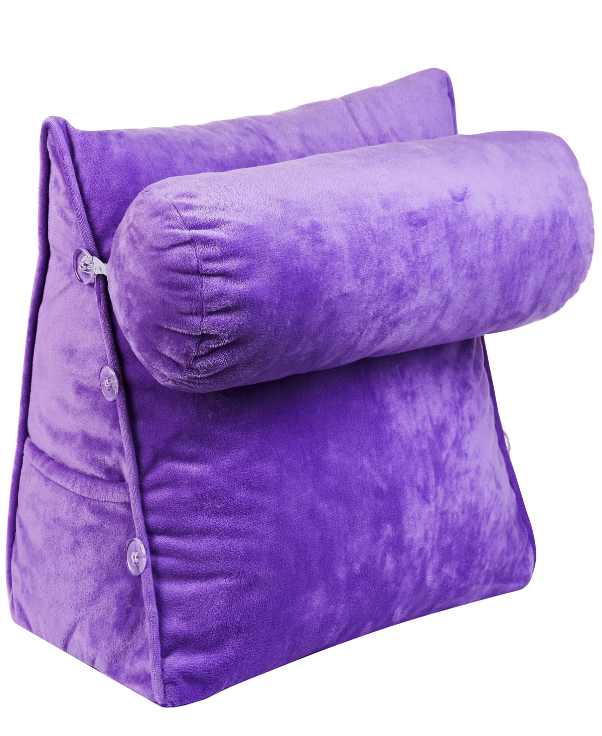 Click here for Cheer Collection Bolster Wedge Pillow - Purple prices