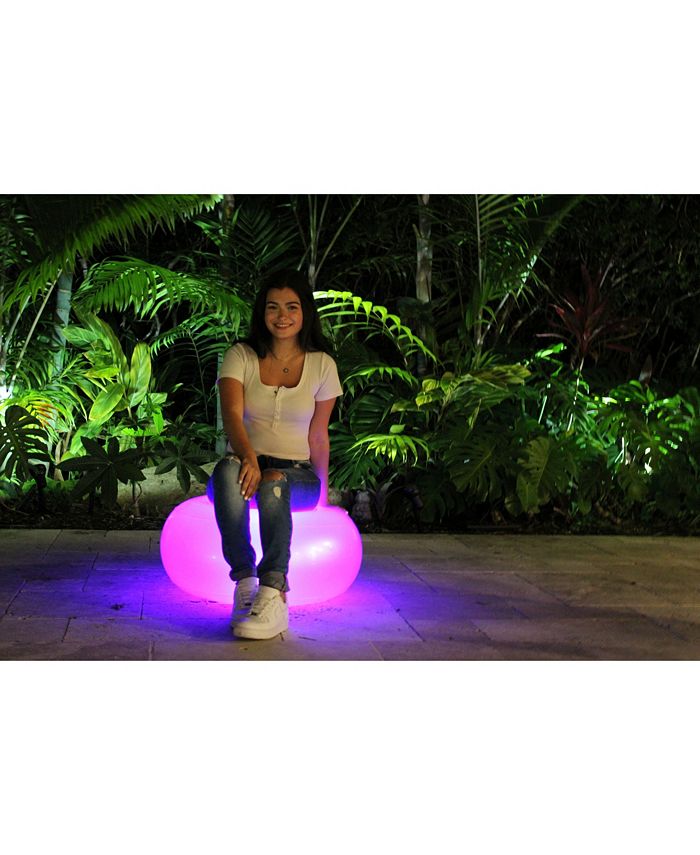 PoolCandy AirCandy Illuminated LED Inflatable Ottoman - Macy's