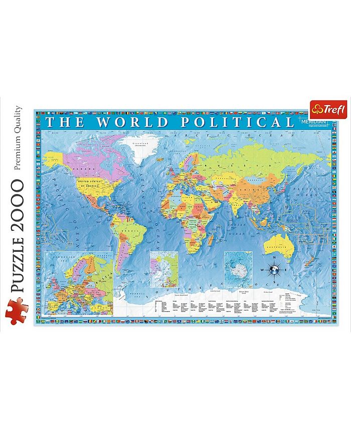 Trefl Jigsaw Puzzle Political Map of The World, 2000 Piece - Macy's