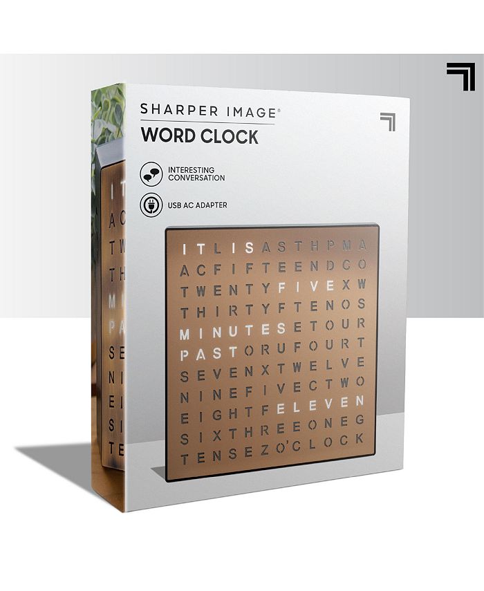 Sharper Image Table Top LED Word Clock - Macy's