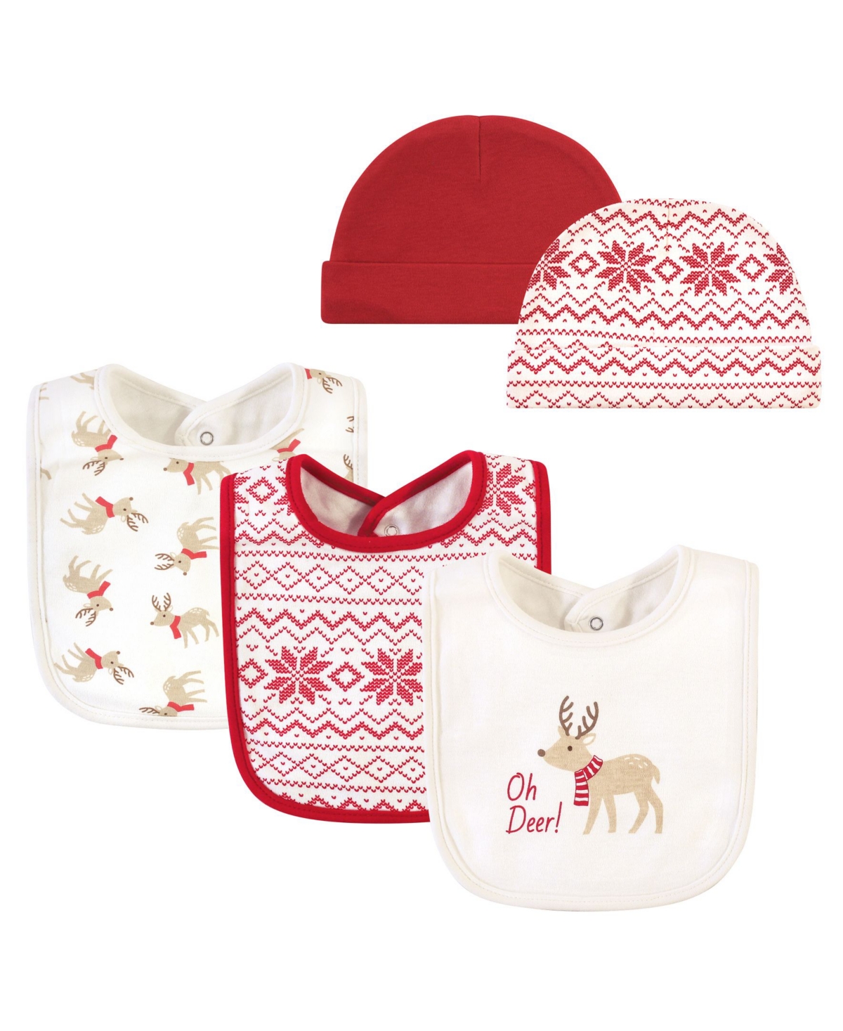 Click here for Hudson Baby Infant Boy Cotton Bib and Caps Set 5pk... prices