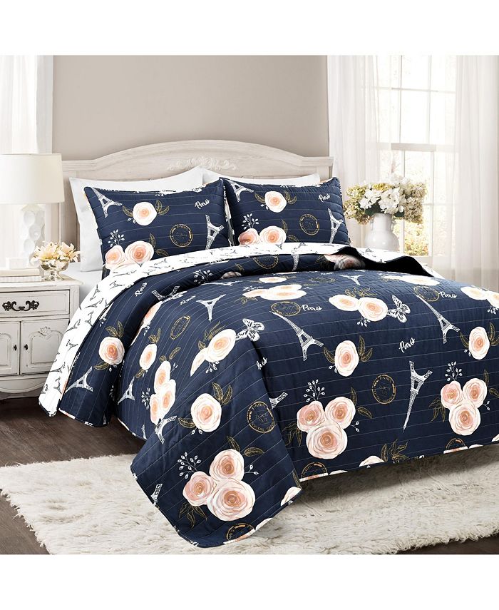Home Boutique CLOSEOUT! 3-Piece Microfiber Full/Queen Quilt Sets - Macy's