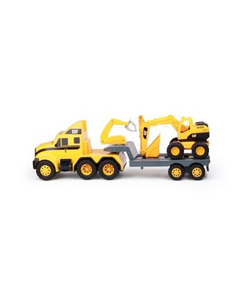 Funrise Cat Heavy Movers Flatbed Truck with Excavator - Macy's