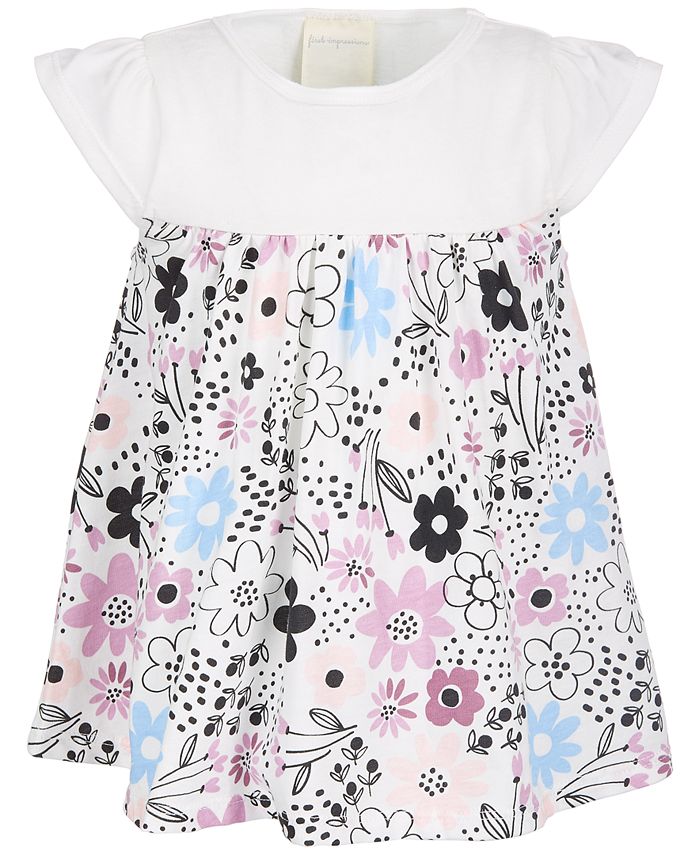 First Impressions Baby Girls Floral-Print Cotton Tunic, Created for ...