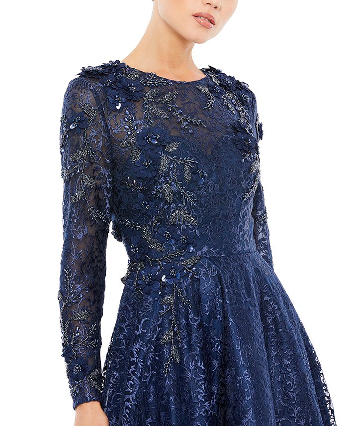 Mac Duggal Long Sleeve Embellished Ball Gown And Reviews Dresses
