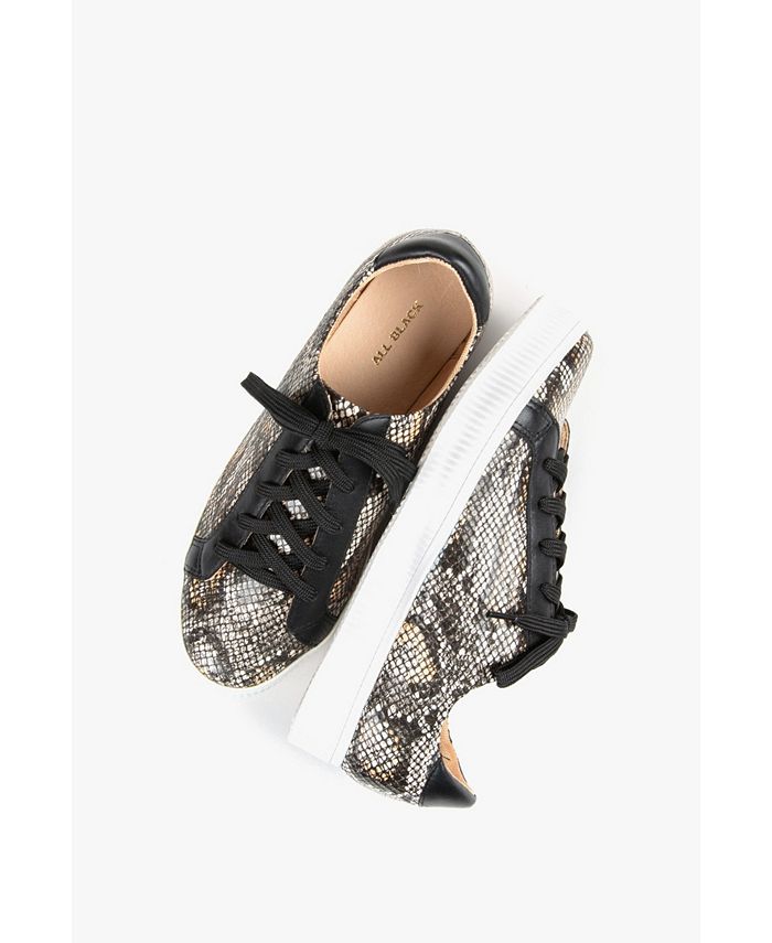 ALL BLACK Exotic Platform Trainer Women's Sneakers - Macy's
