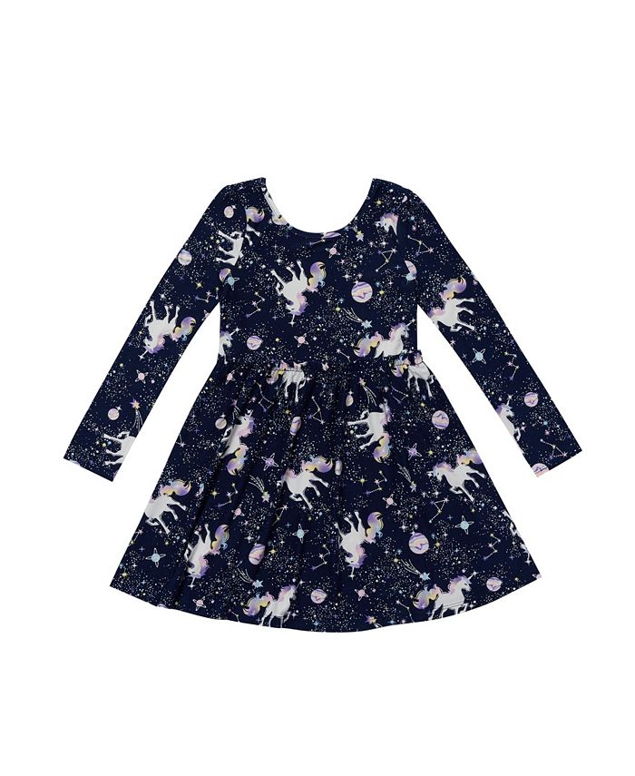 Epic Threads Little Girls Long Sleeve All Over Print Skater Dress - Macy's