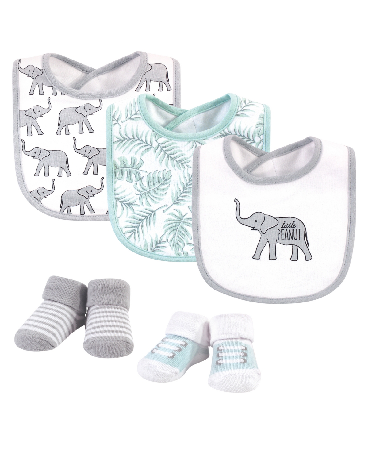 Click here for Hudson Baby Infant Cotton Bib and Sock Set 5pk  Gi... prices