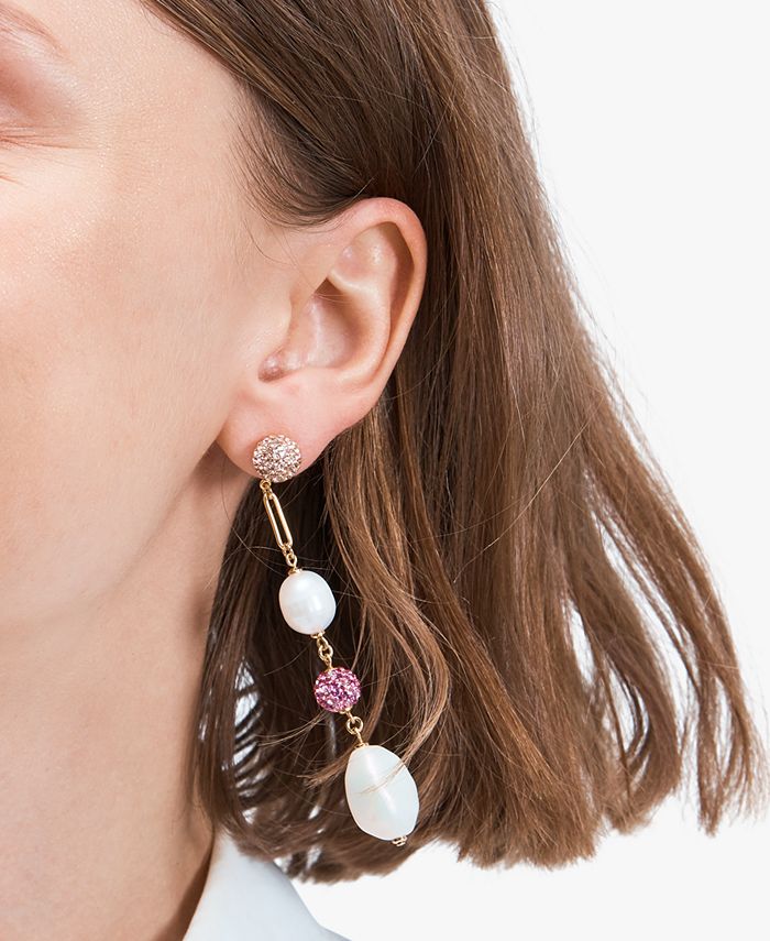 kate spade new york Gold-Tone Pavé Fireball, Imitation & Freshwater ...