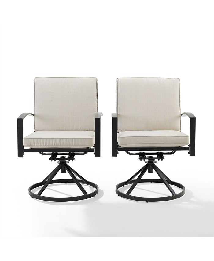 Crosley Kaplan 2 Piece Outdoor Dining Swivel Chair Set - Macy's