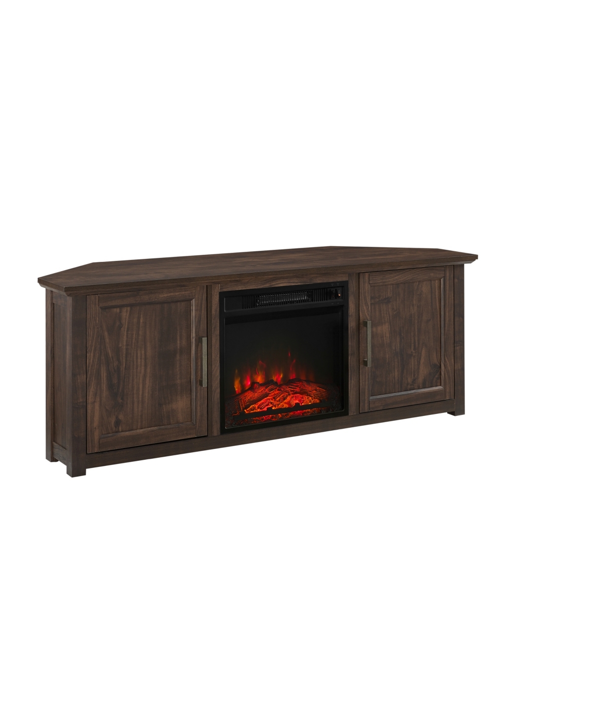 Click here for Camden 58 Corner Tv Stand with Fireplace - Brown prices