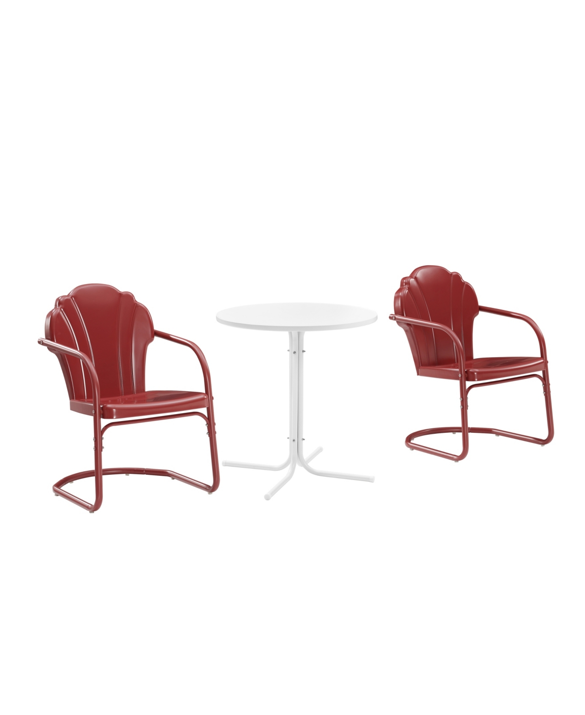 Click here for Tulip 3 Piece Outdoor Bistro Set - Red prices