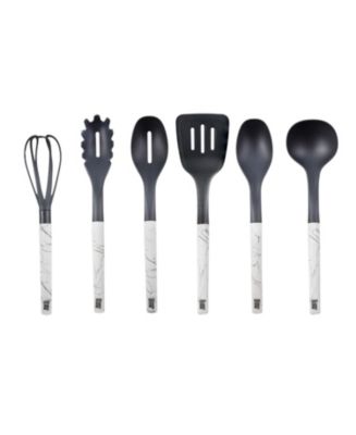 Robert Irvine by Cambridge 6-Pc. Jumbo Utensil Set with Faux Marble ...
