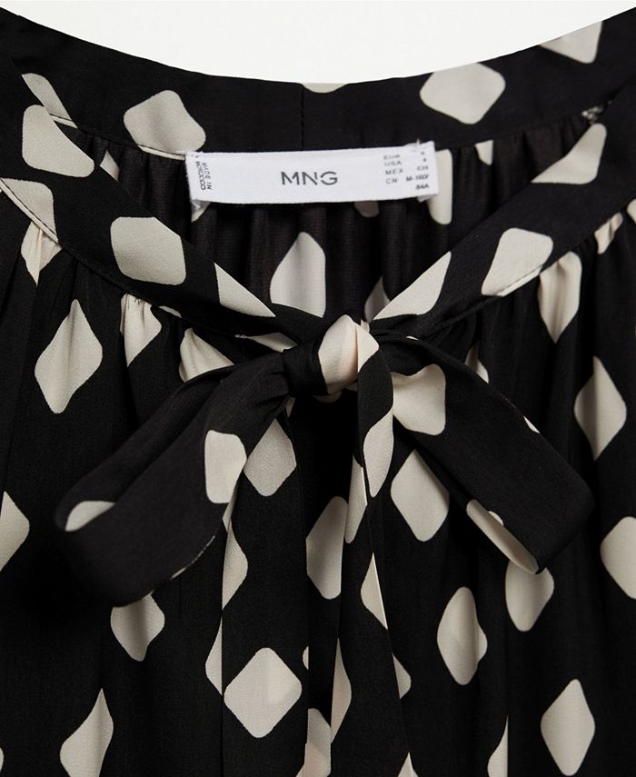 MANGO Women's Geometric Print Midi Dress - Macy's