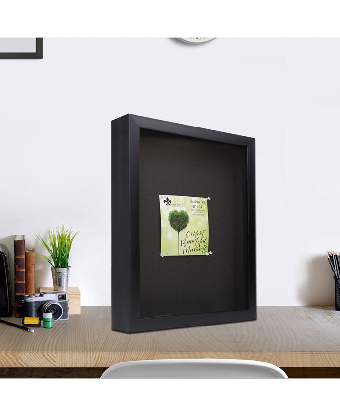 Lawrence Frames Shadow Box Frame with Linen Display Board, 11" x 14 ...