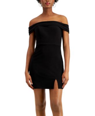 City Studios Juniors' Off-The-Shoulder Bodycon Dress - Macy's