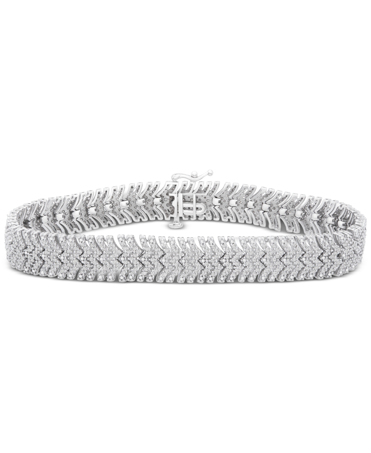 Click here for Diamond Chevron Bracelet (3 ct. t.w.) in Sterling... prices