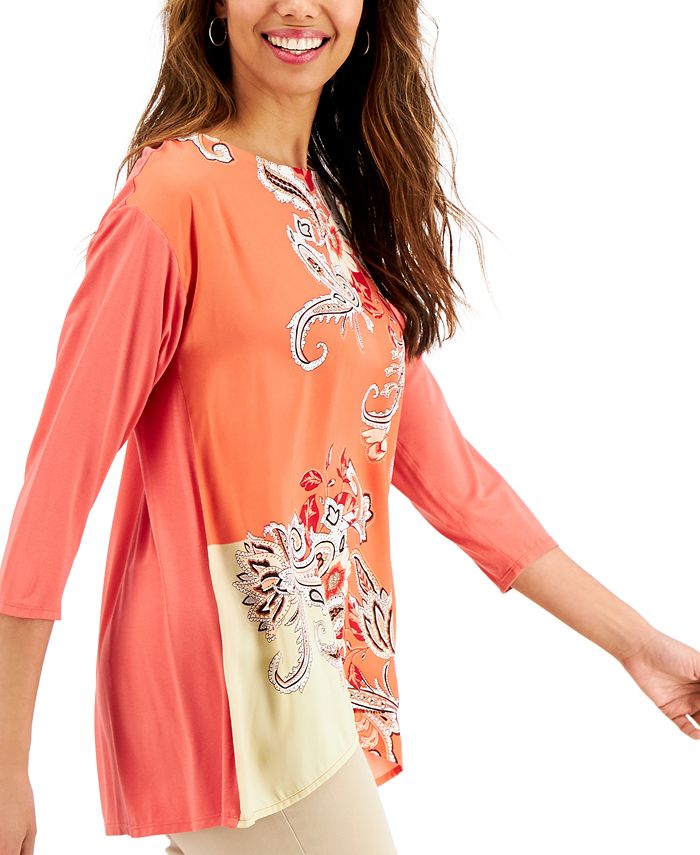 JM Collection Printed Tunic, Created for Macy's - Macy's