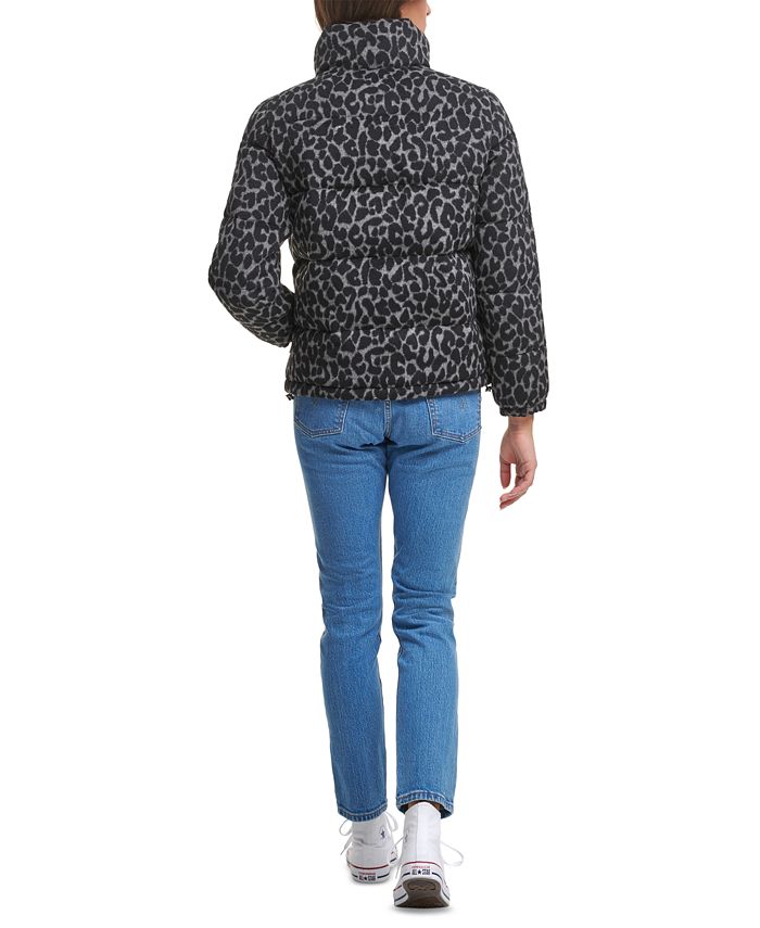 Levi's Animal-Print Cropped Puffer Jacket - Macy's