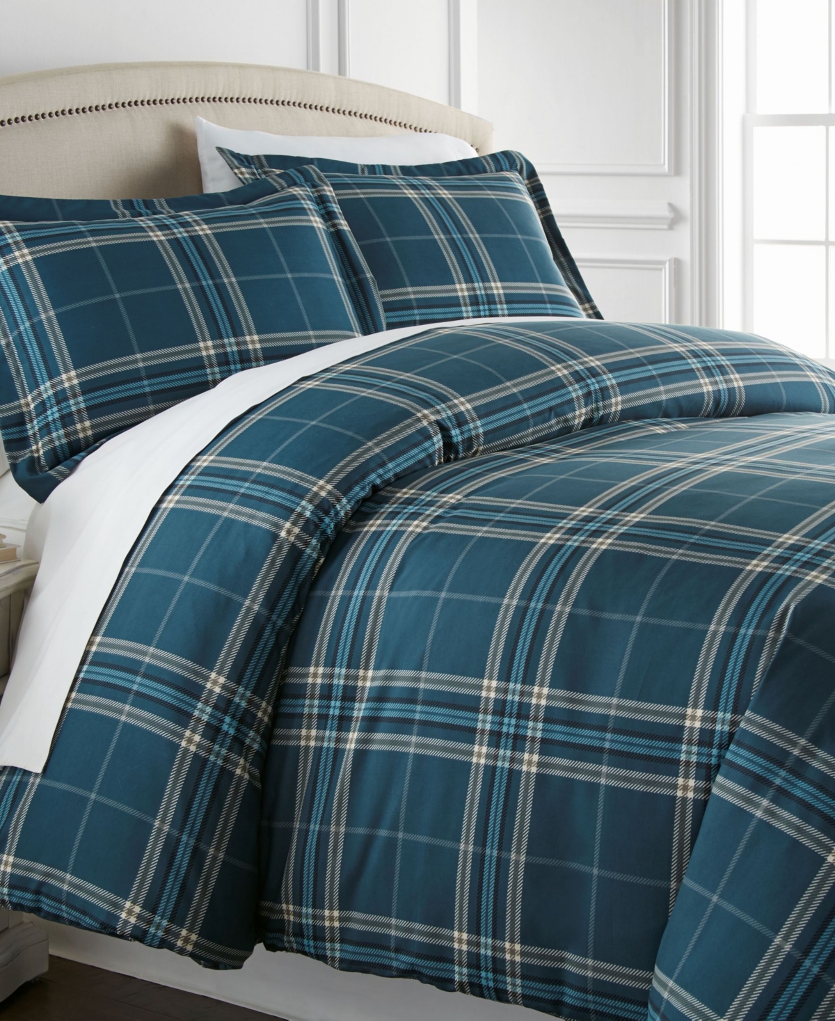 Click here for Southshore Fine Linens Ultra-Soft Plaid 3-Pc. Comf... prices