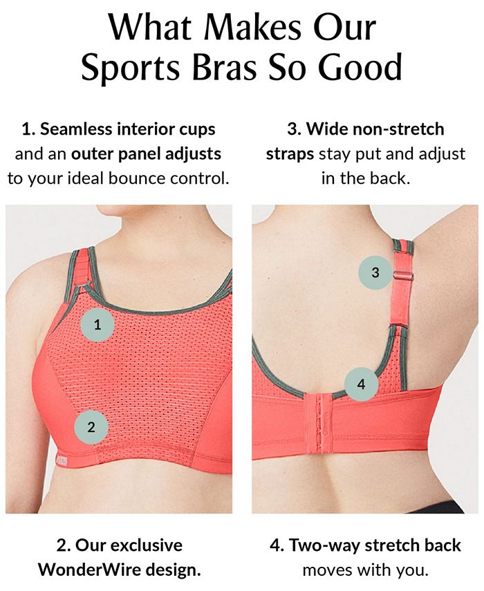 Glamorise Women's Full Figure Plus Size Elite Performance Adjustable ...