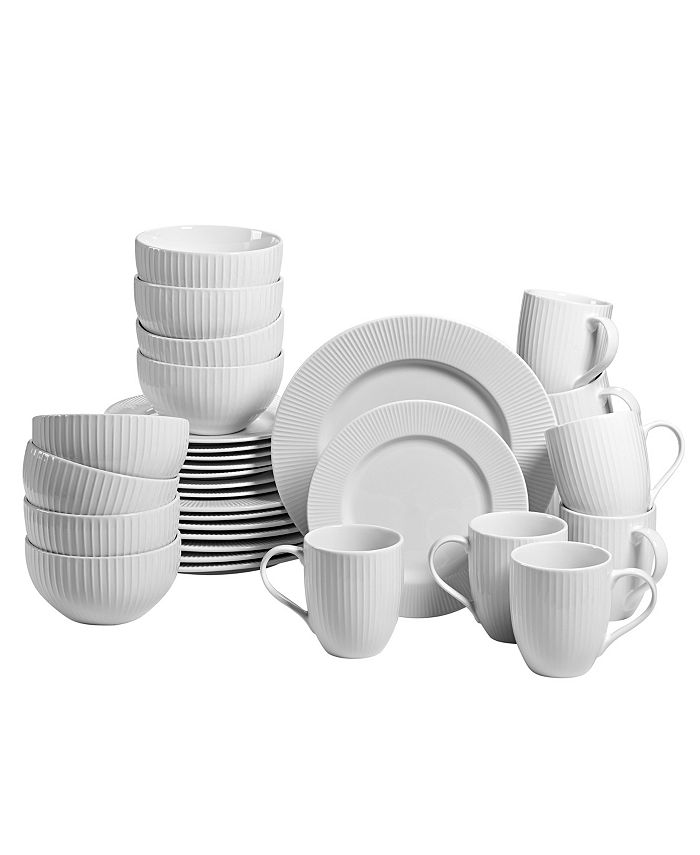 Over and Back Linea 32-PC Dinnerware Set , Service for 8 - Macy's