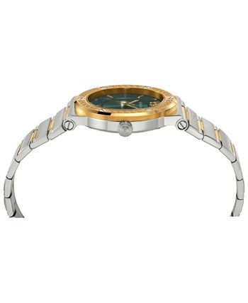 Versace Women's Swiss Two-Tone Stainless Steel Bracelet Watch 38mm - Macy's