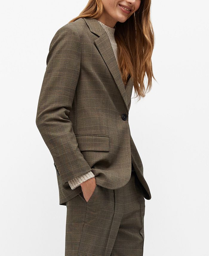 MANGO Women's Structured Suit Blazer - Macy's