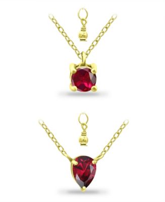 Giani Bernini Created Ruby Pendant Set, 2 Piece - Macy's
