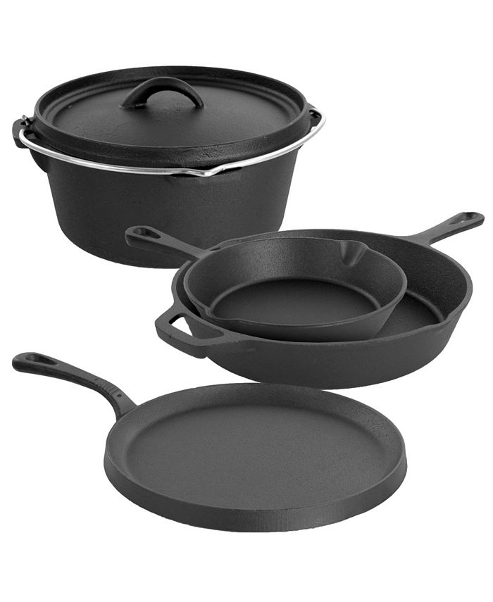 MegaChef Pre-Seasoned 5 Piece Kitchen Cookware Set - Macy's