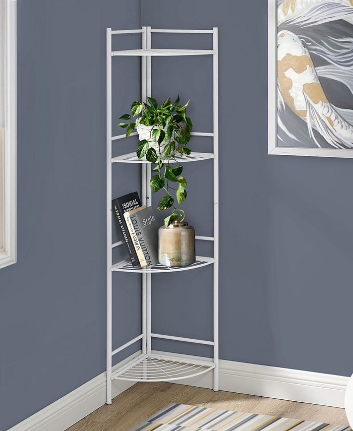 Monarch Specialties Metal Corner Etagere Bookcase & Reviews - Furniture ...