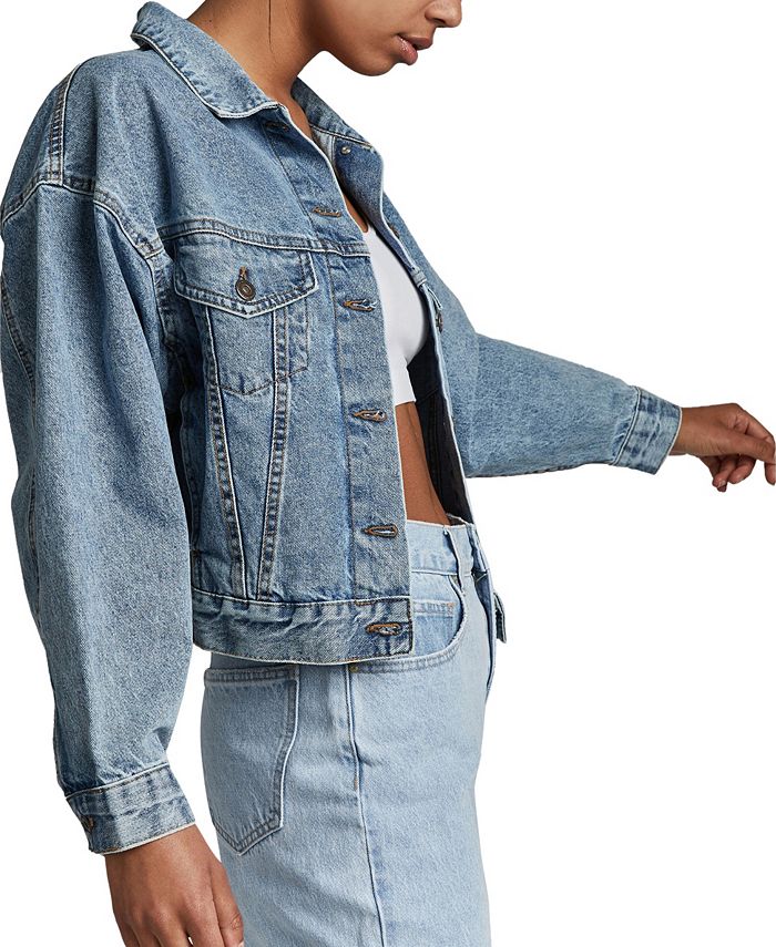 COTTON ON Women's 90s Denim Jacket - Macy's