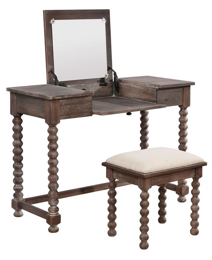 Linon Home Décor Alsie Spindle Vanity Set - Macy's