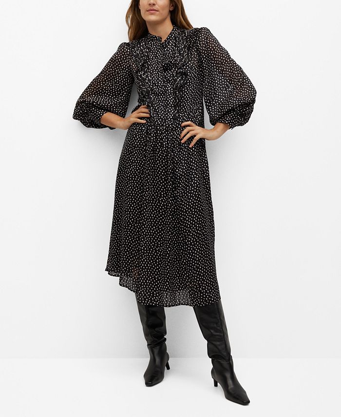 MANGO Women's Flowy Printed Dress - Macy's