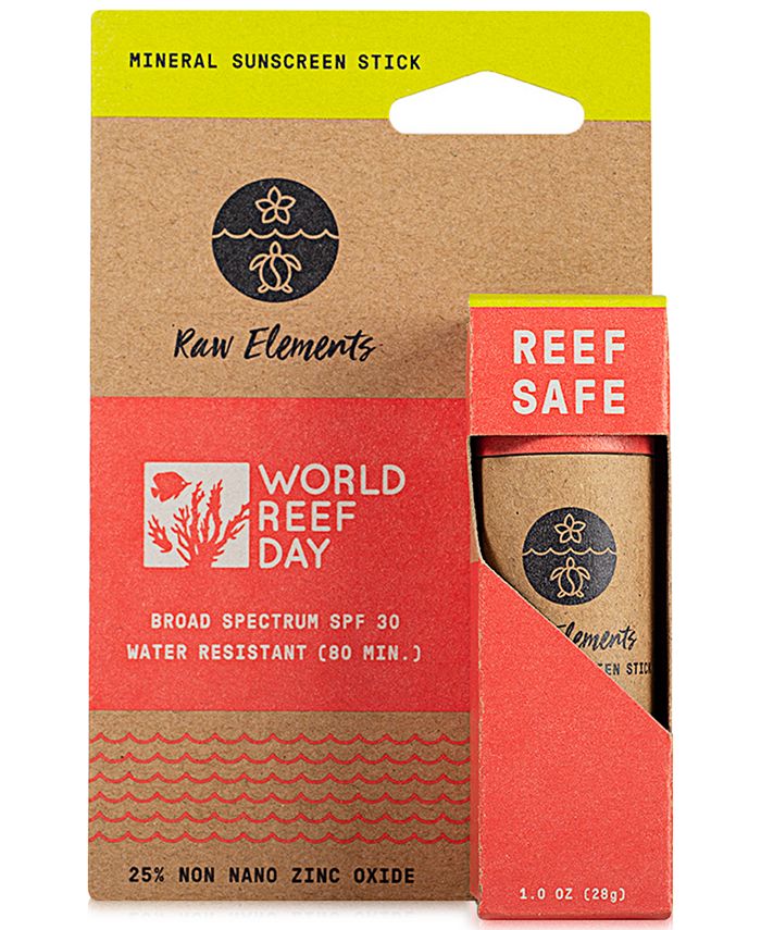 Raw Elements World Reef Day Mineral Sunscreen Stick SPF 30 - Macy's