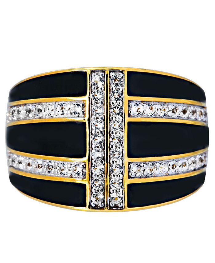 Macy's Women's 14K Gold Plated Ring in Sterling Silver - Macy's