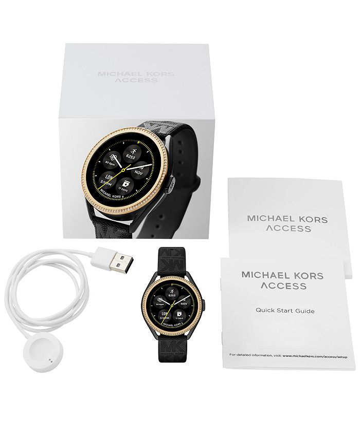 Michael Kors Access Gen 5e MKGO Black Rubber Smartwatch 43mm - Macy's