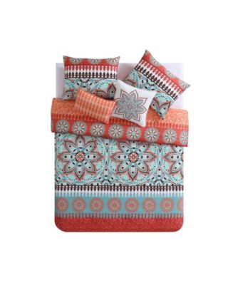 CLOSEOUT! VCNY Home Ezra Reversible Medallion 5 Piece Comforter Set ...