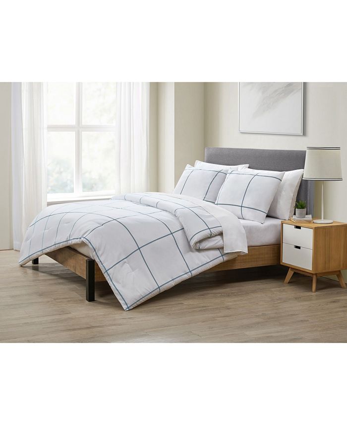 Jade + Oake Jade + Oake Grid 3 Piece Comforter Set, King - Macy's