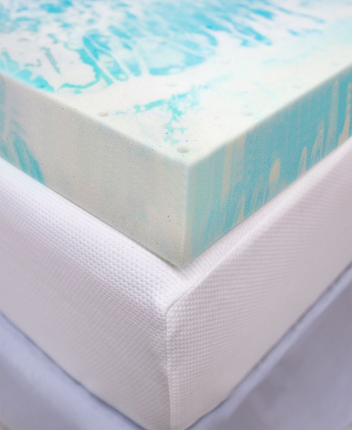 SensorGel 4" Gel Swirl Memory Foam California King Mattress Topper - Macy's