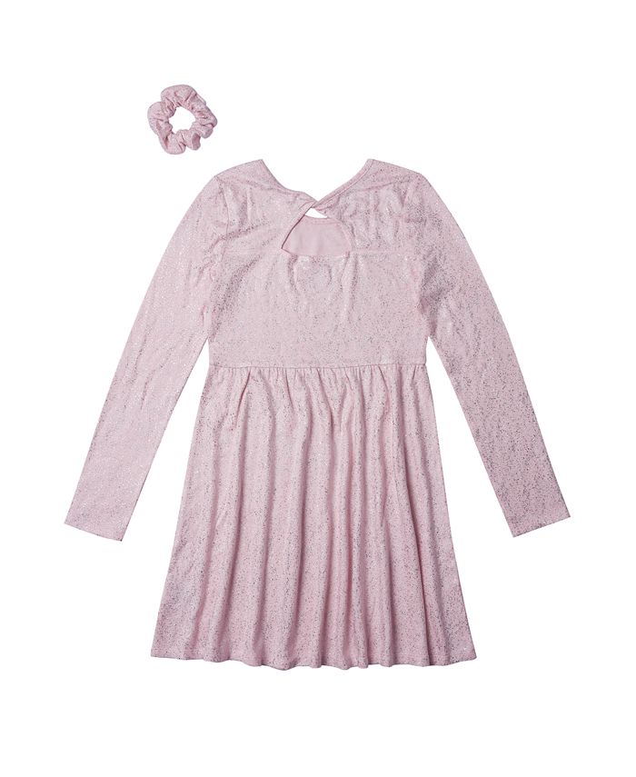 Epic Threads Big Girls Long Sleeve Twist Back Snit Dress - Macy's