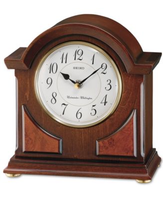 Seiko Brown Tabletop Clock QXJ012BLH - Macy's