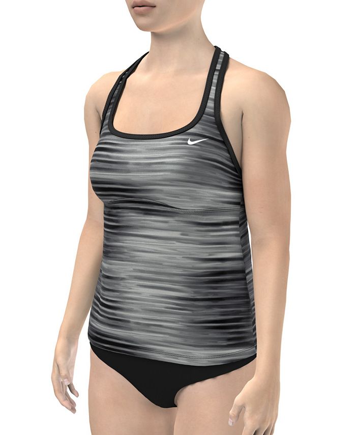 Nike Water Stripe Racerback Tankini Top & Reviews - Swimsuits & Cover ...