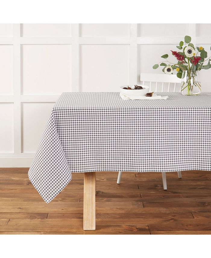 Town & Country Living Gingham Woven Tablecloth Single Pack 60"x84" - Macy's