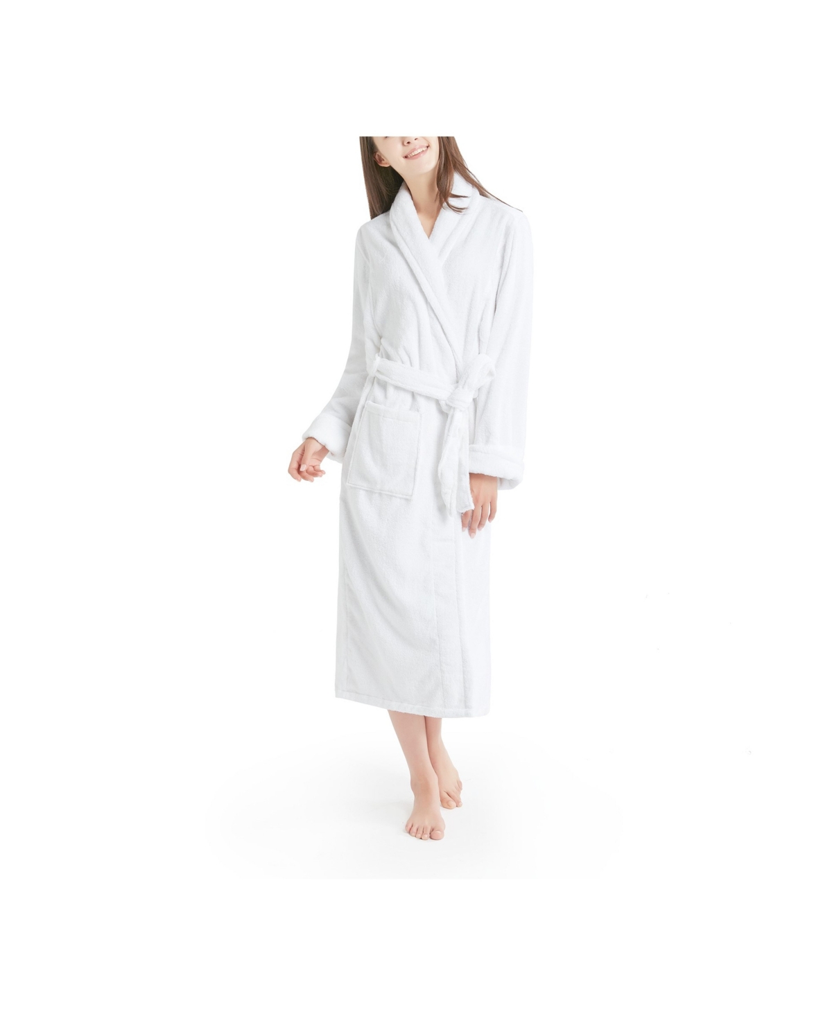 Click here for Ink+Ivy Womens Cotton Terry Robe - White prices