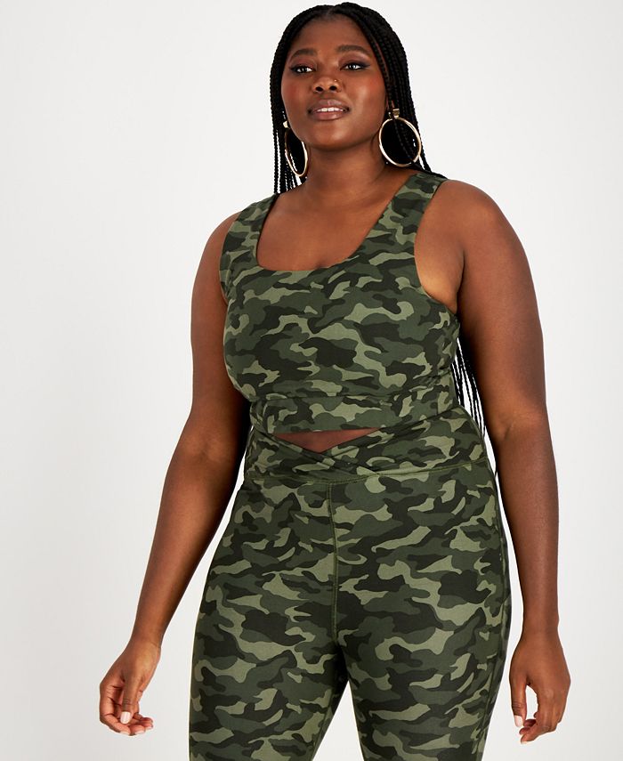 Nina Parker Trendy Plus Size Ribbed Knit Bralette, Created for Macy's ...